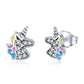 Rawlins Silver Crystal Unicorn Stud Earrings – ANN VOYAGE
